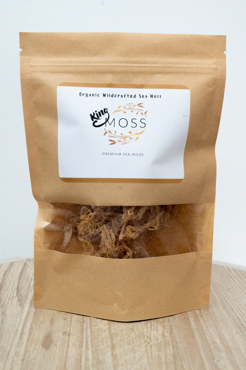 Raw Organic Wildcrafted Sea Moss – King Moss | Premium Sea Moss Gel